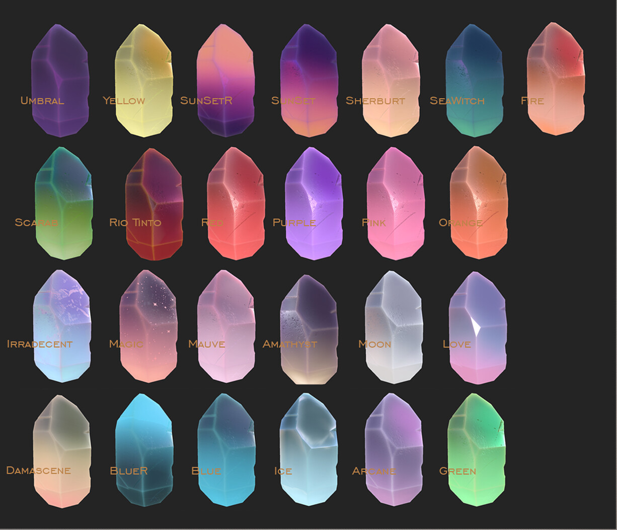 ArtStation - Crystal SmartMaterial Vol1 | Game Assets