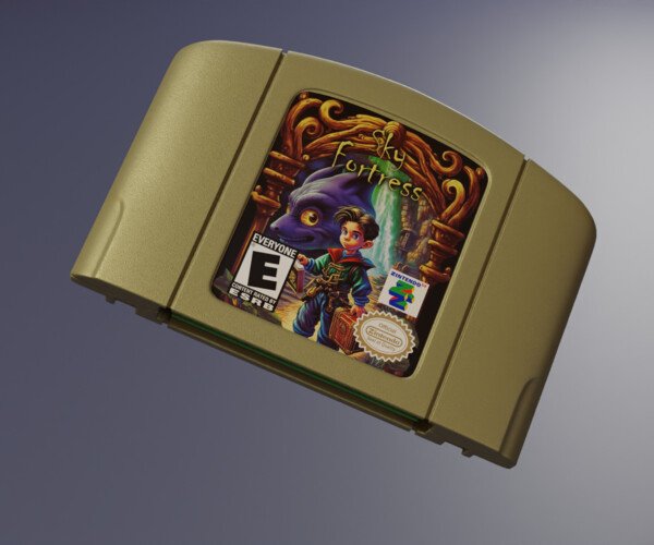 ArtStation - High resolution N64 Cartridge Model | Game Assets