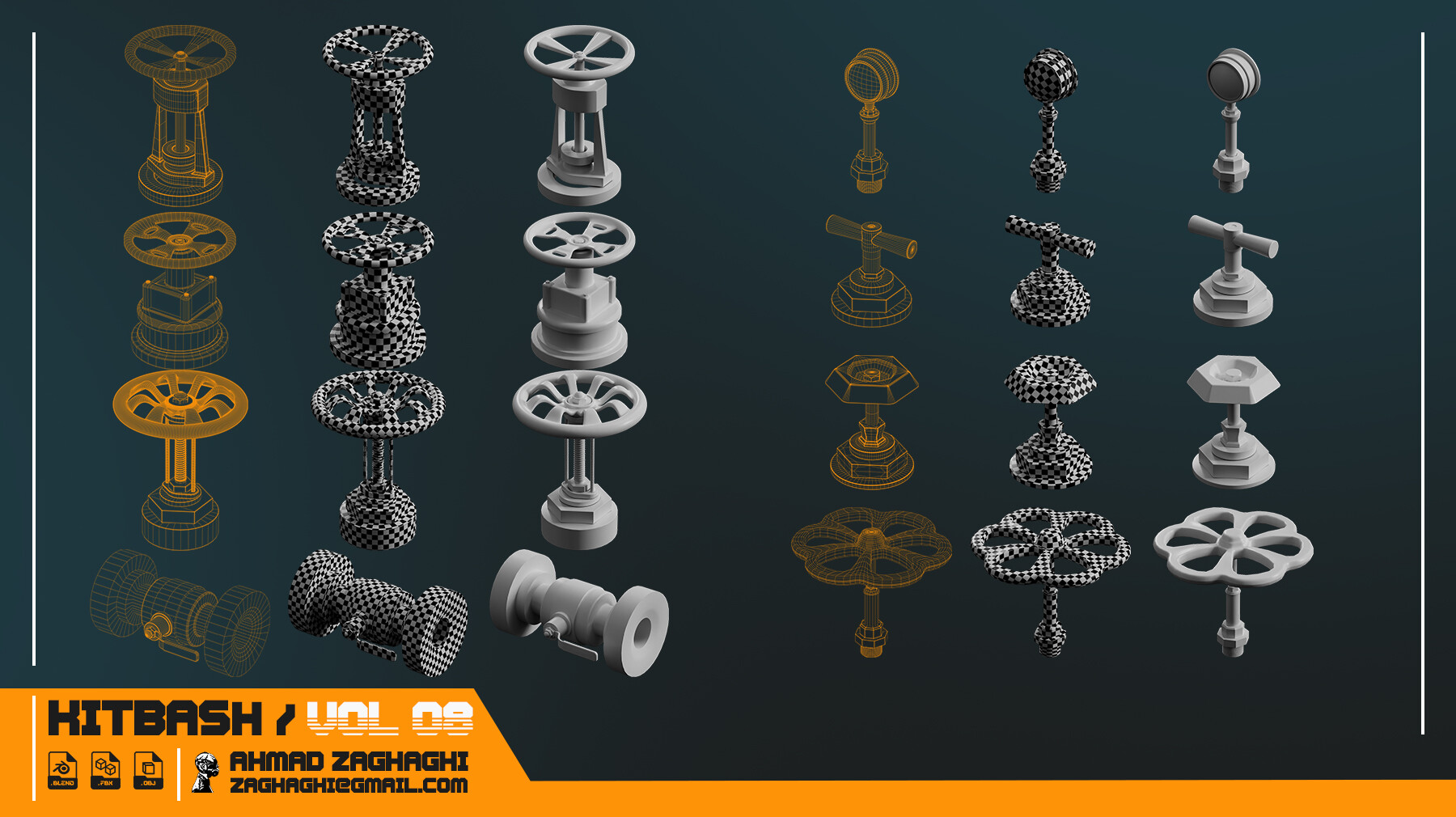 ArtStation - 80 Modular Pipes - KITBASH - VOL 08 | Resources