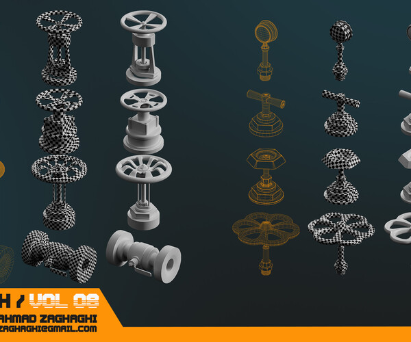 ArtStation - 80 Modular Pipes - KITBASH - VOL 08 | Resources