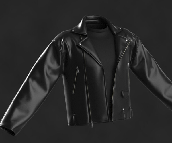 ArtStation - Leather Jackets Male (A-pose) OBJ mtl FBX ZPRJ | Game Assets
