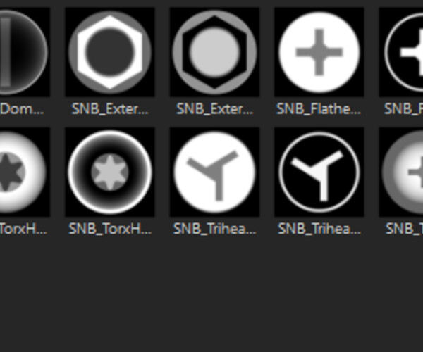 ArtStation - 31 Screws, Nuts and Bolts Alpha Brush Pack | Brushes