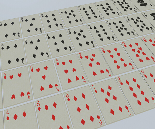 ArtStation - Deck of 52 playing cards | Game Assets