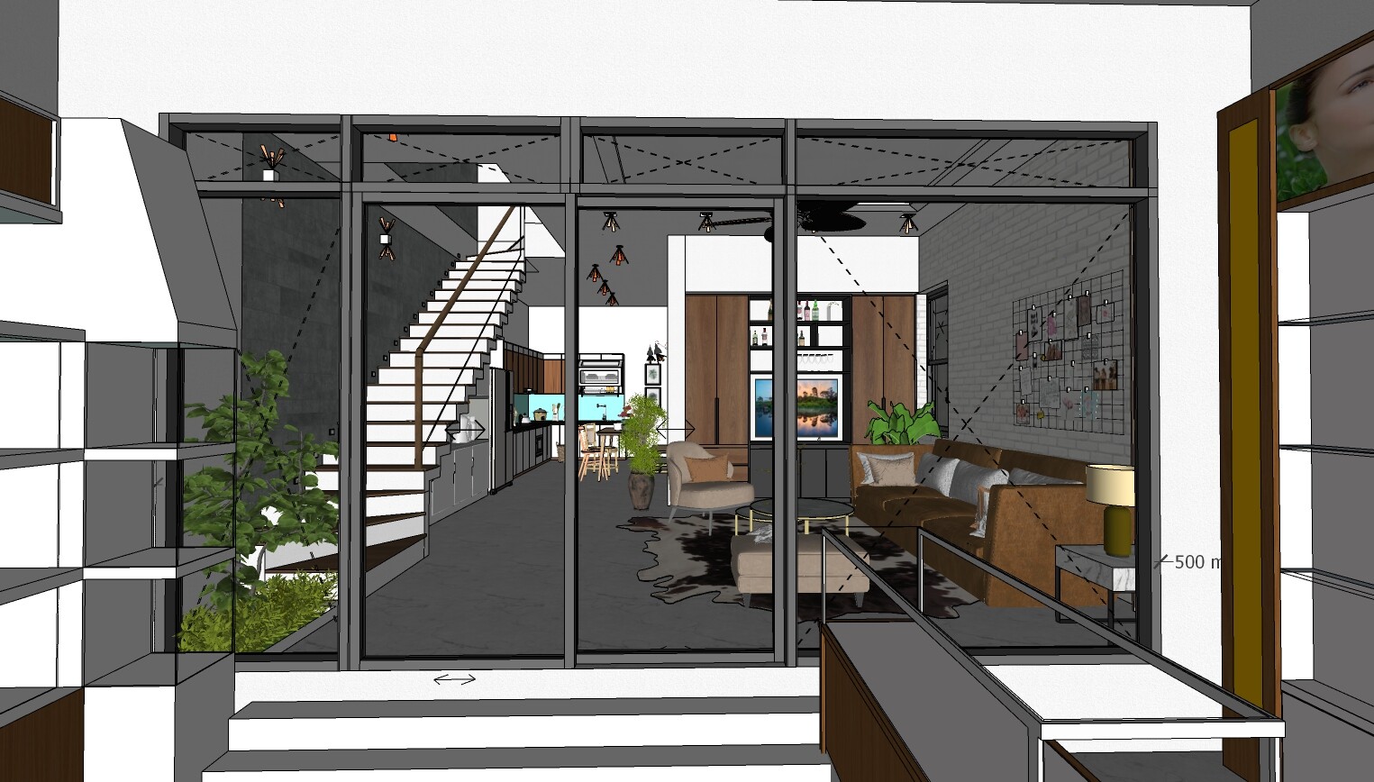 ArtStation - 6x15 sqm House Design 3D Full Sketchup, 2D Architecture ...