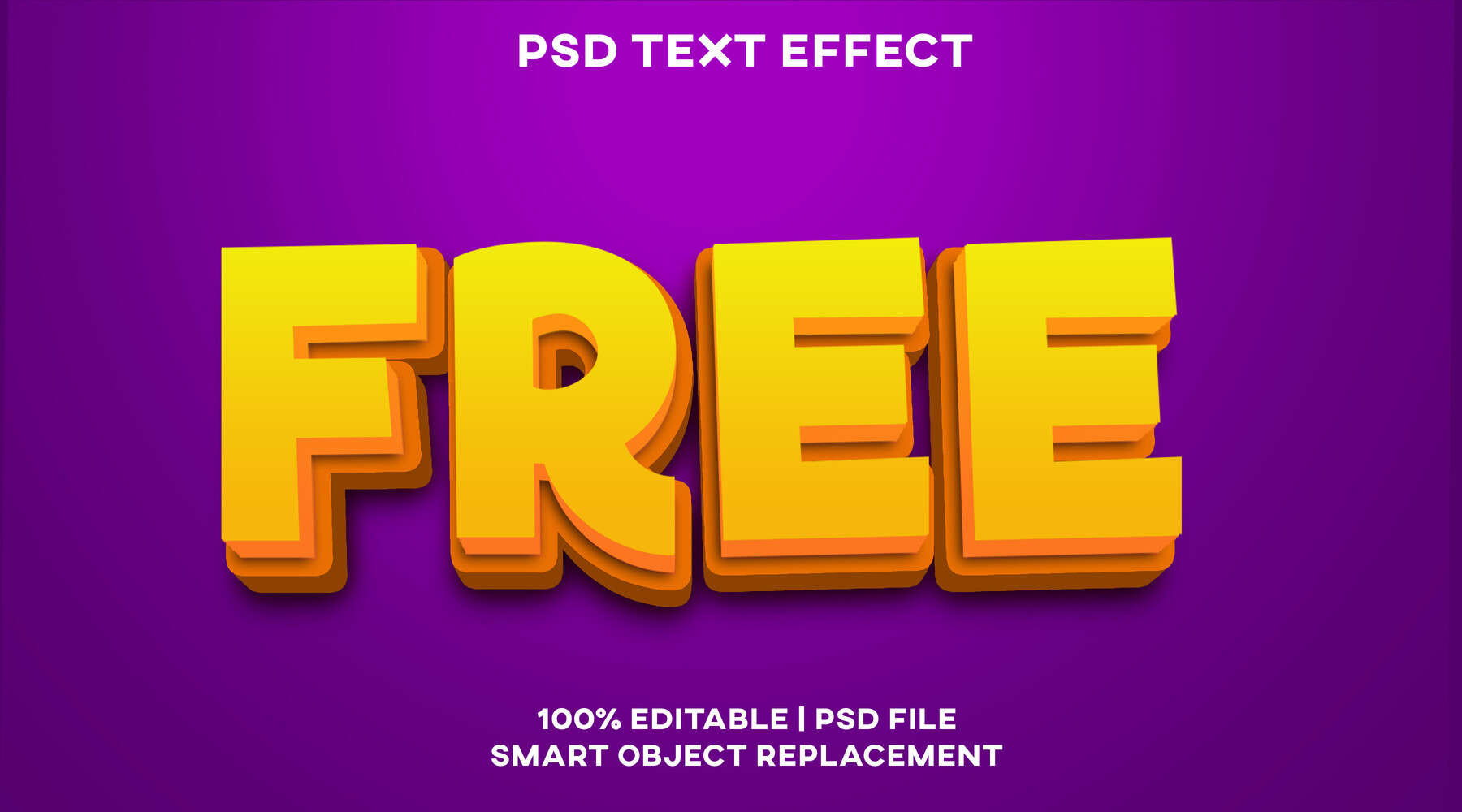 ArtStation - 3D Free. PSD fully editable text effect. Layer style PSD ...