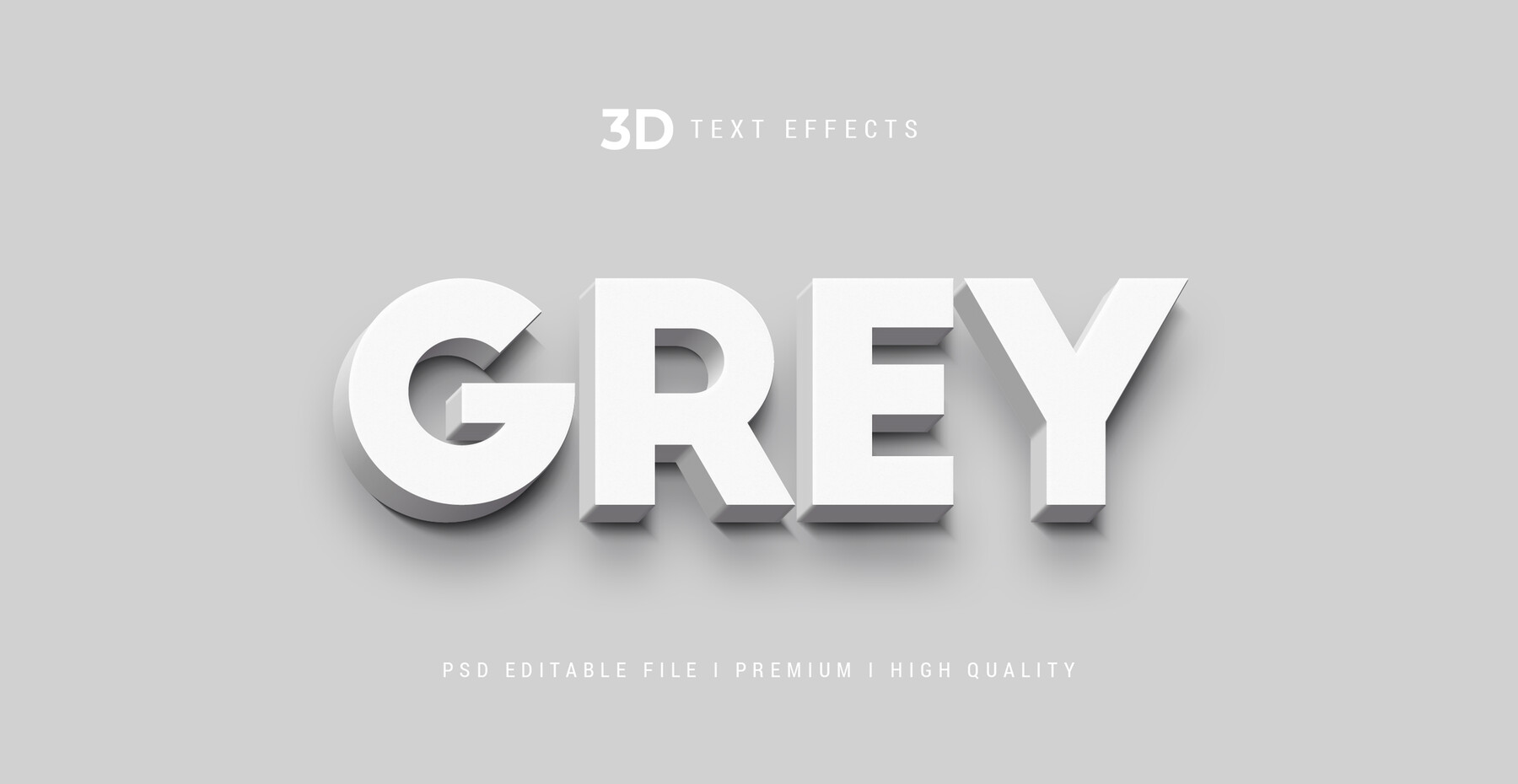 ArtStation - 3D Grey. PSD fully editable text effect. Layer style PSD ...