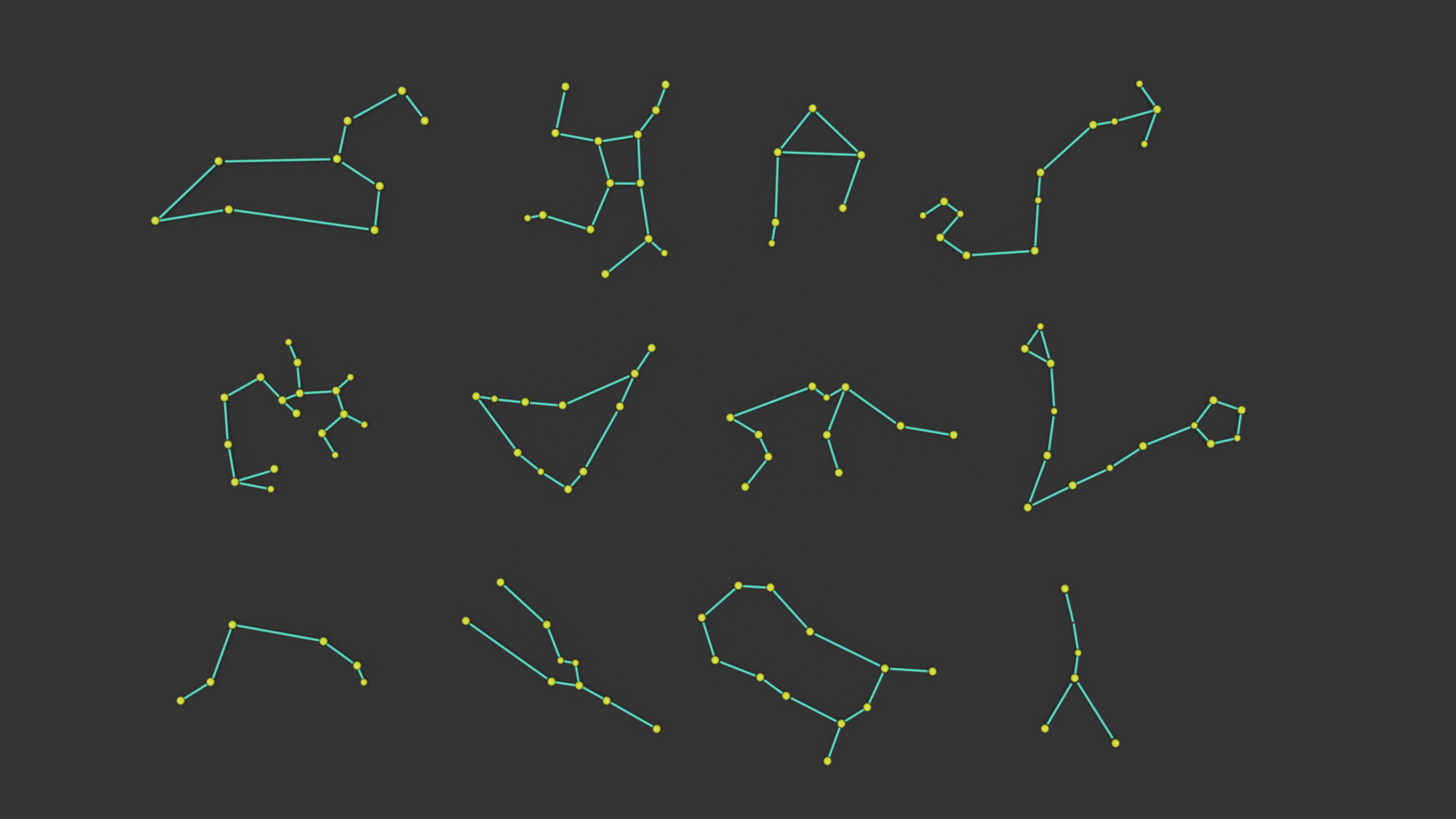 ArtStation - 12 Horoscope Zodiac Constellation Pack 3D model | Resources