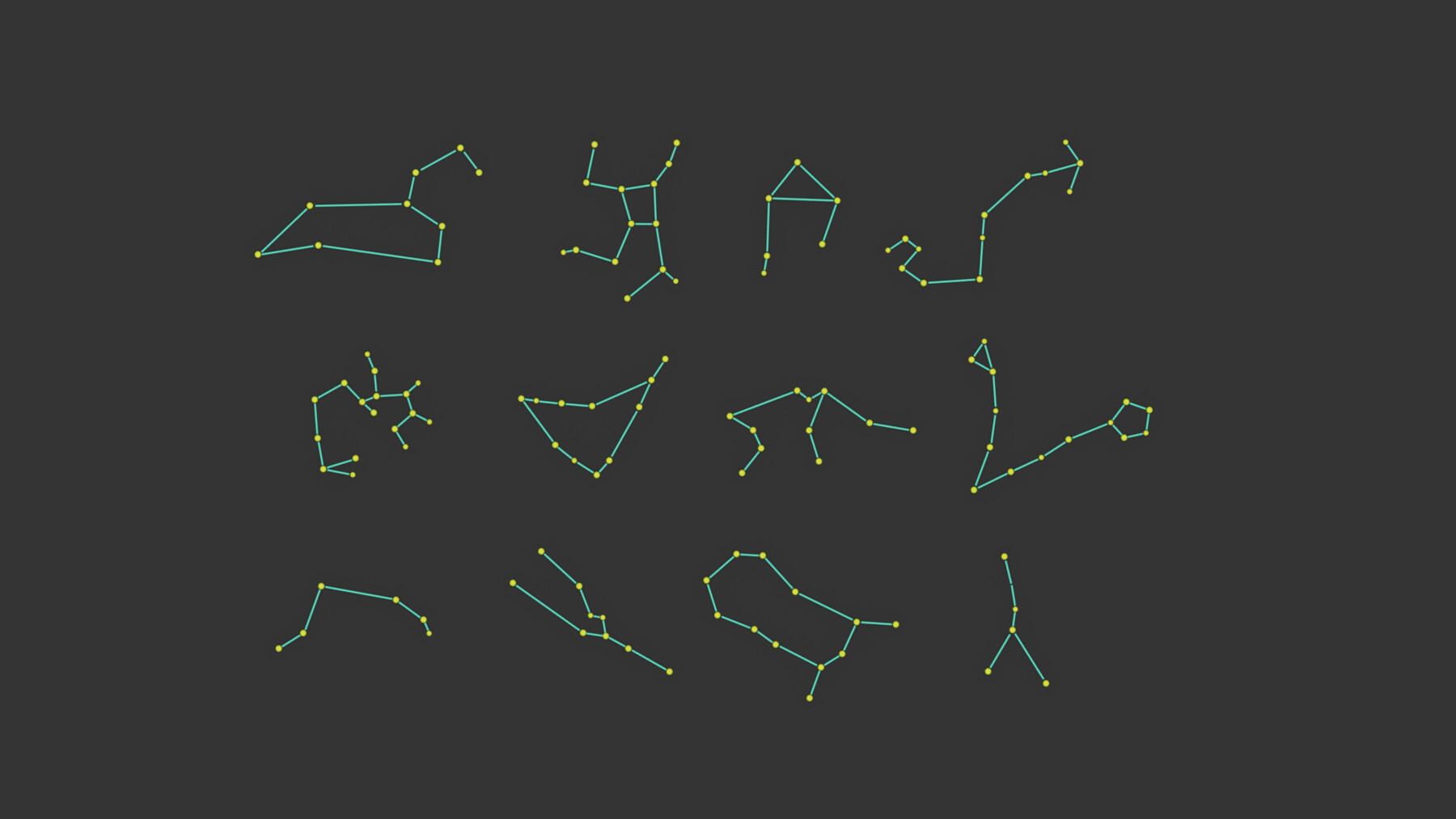 ArtStation - 12 Horoscope Zodiac Constellation Pack 3D model | Resources