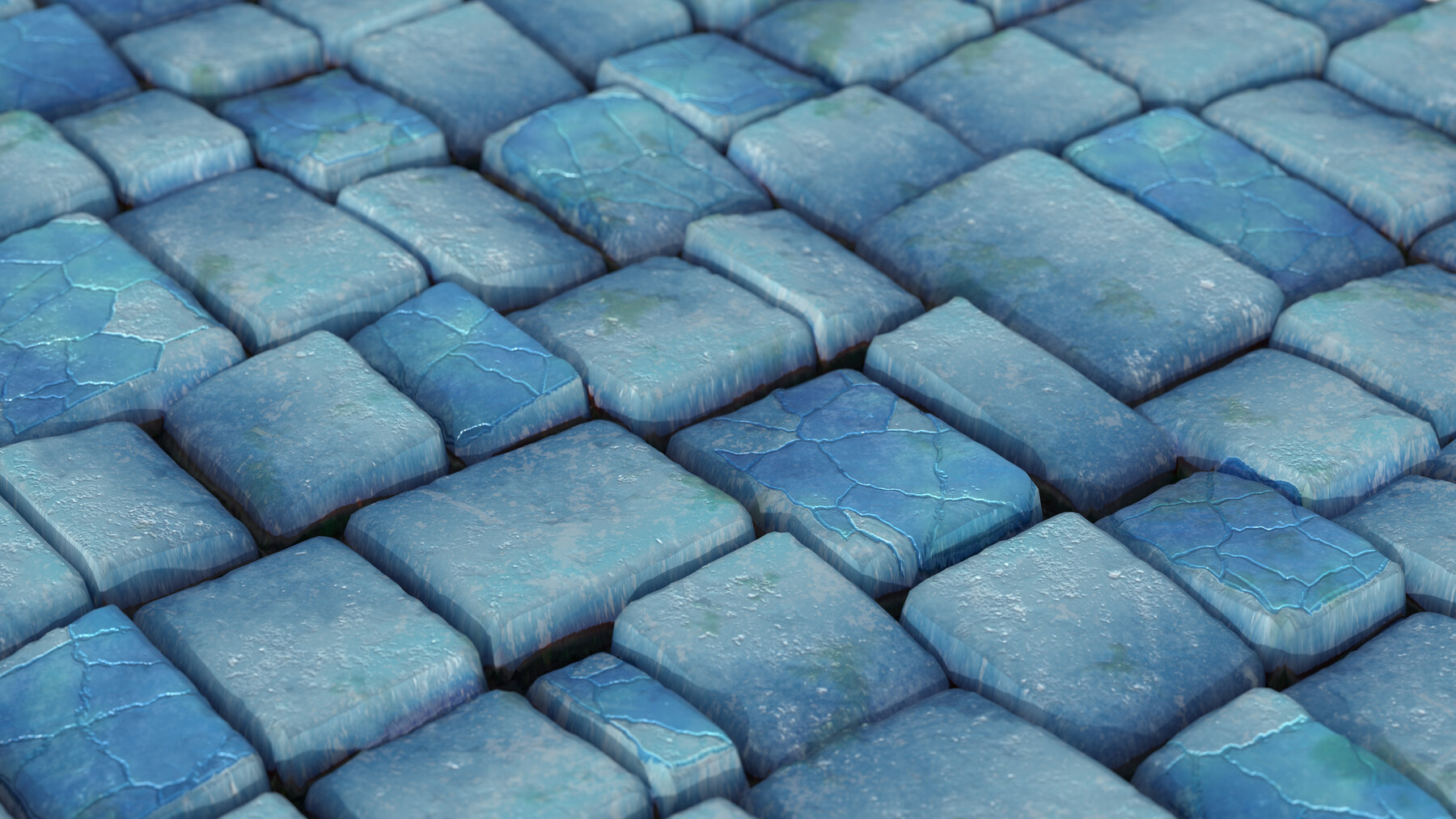 ArtStation - Blue Cobblestone Material | Game Assets