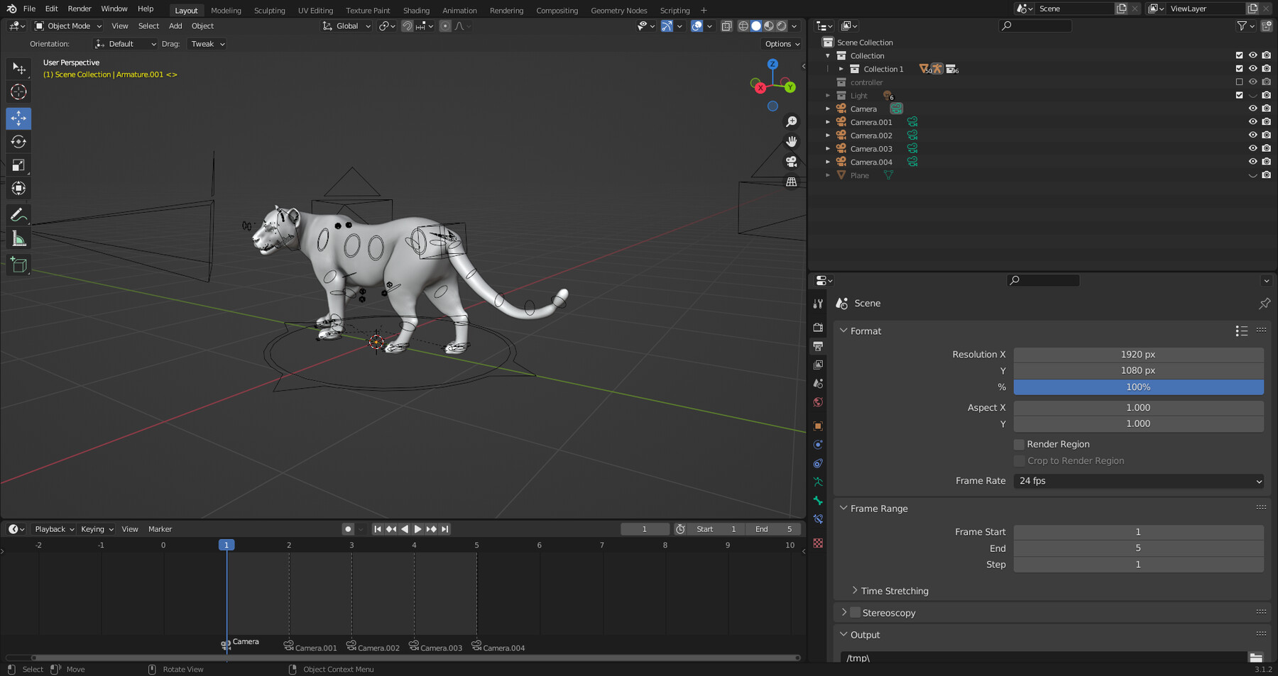 ArtStation - Fur Black Panther Rigged and Animation in Blender | Game Assets