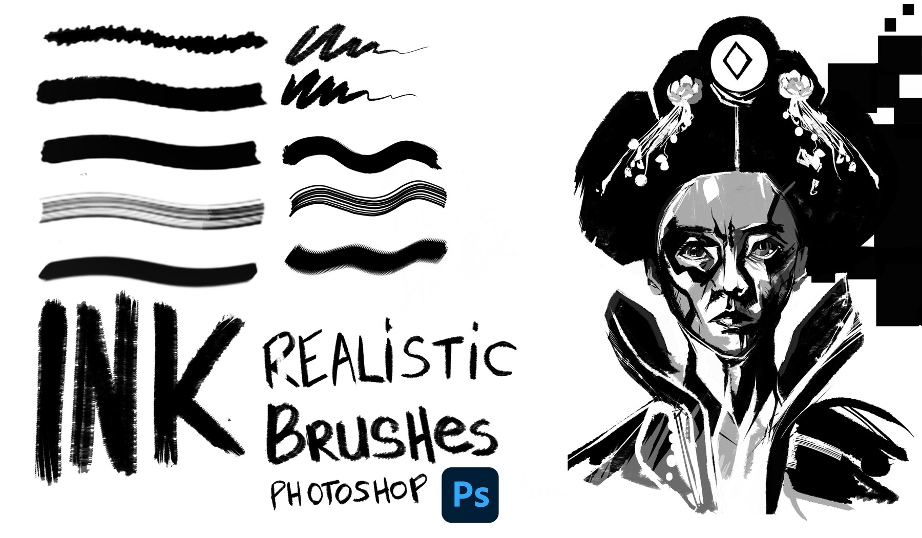 ArtStation - Realistic Ink Brushes | Brushes