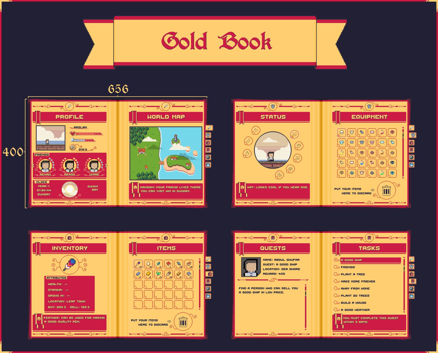 ArtStation - Pocket Inventory Series #1 : Adventure Book | Game Assets