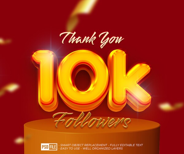 ArtStation - 10K followers balloons celebration. PSD fully editable ...