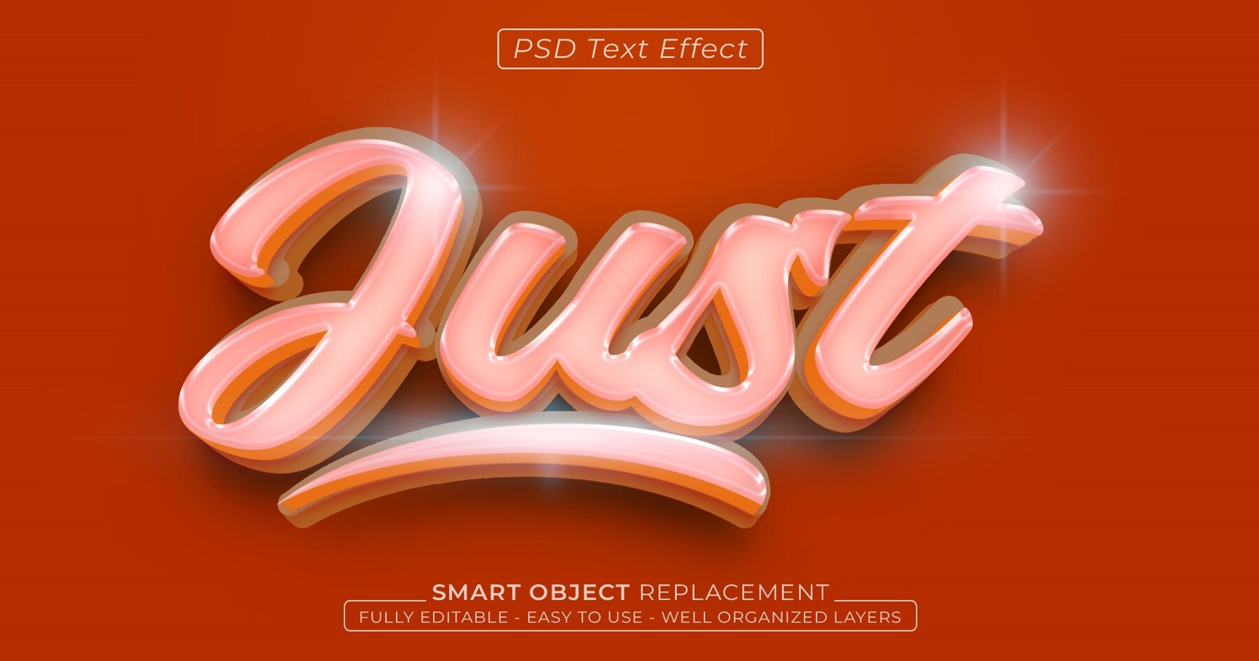 ArtStation - Just glossy. PSD fully editable text effect. Layer style PSD mockup template ...