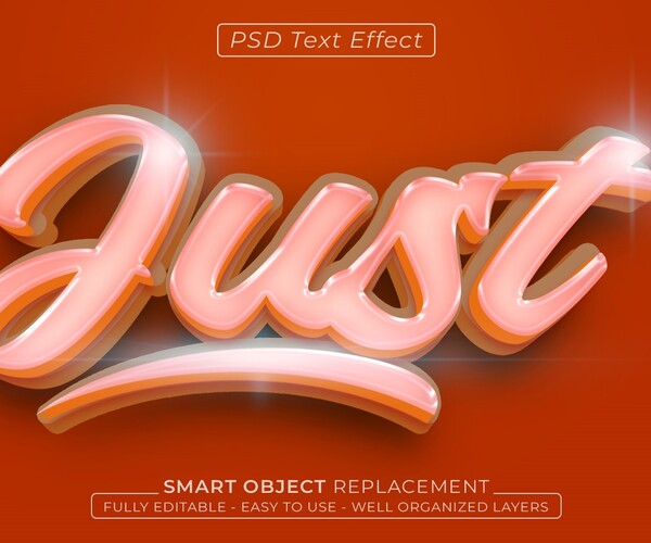 ArtStation - Just glossy. PSD fully editable text effect. Layer style ...