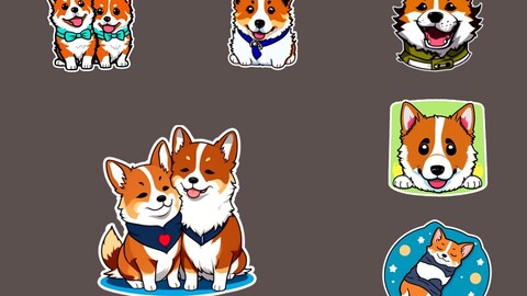 ArtStation - Corgi Dog stickers | Artworks