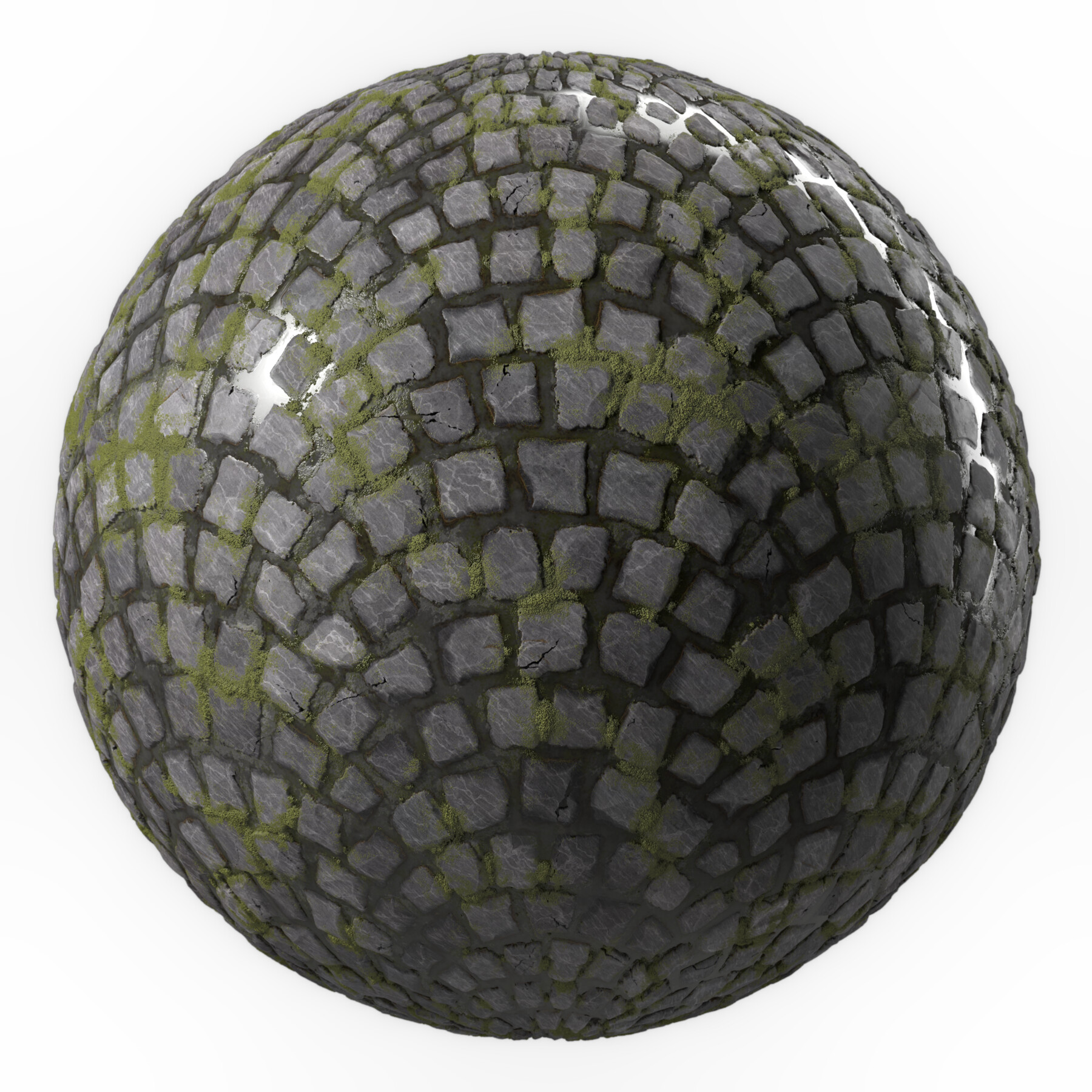 ArtStation - Pavement Materials 19- Stylized Pavement by Moss and Snow ...