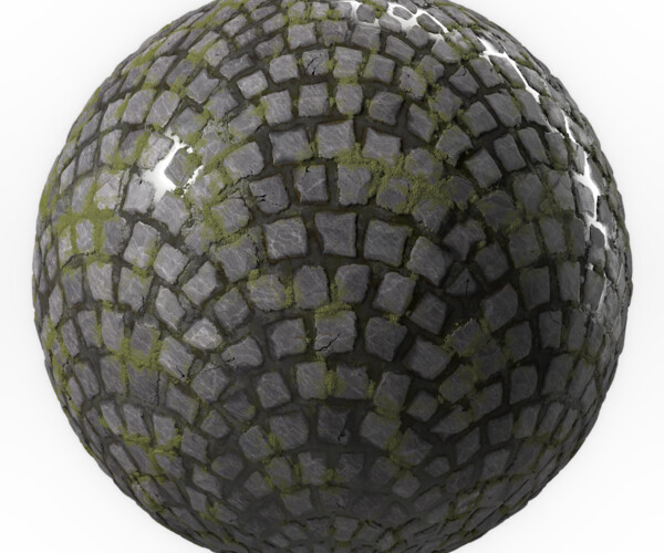 ArtStation - Pavement Materials 19- Stylized Pavement by Moss and Snow ...
