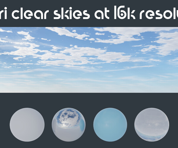 ArtStation - Clear Skies HDRI Collection Vol.1 - 6 Skies at 16k ...