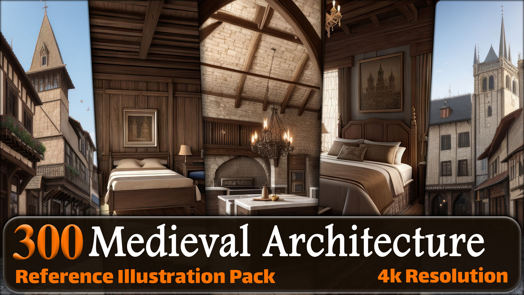 ArtStation - 300 Medieval Architecture | City - Interior - Exterior ...