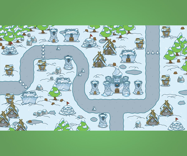 ArtStation - Snowy Top-Down Game Tileset | Game Assets