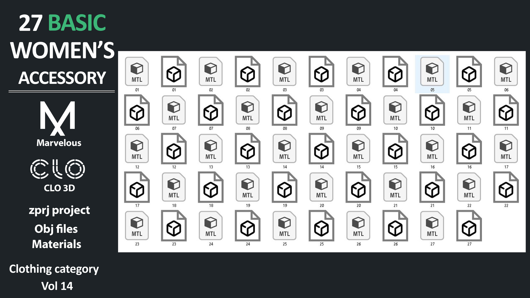 ArtStation - 27 BASIC WOMEN'S ACCESSORIES PACK: Realistic and High ...