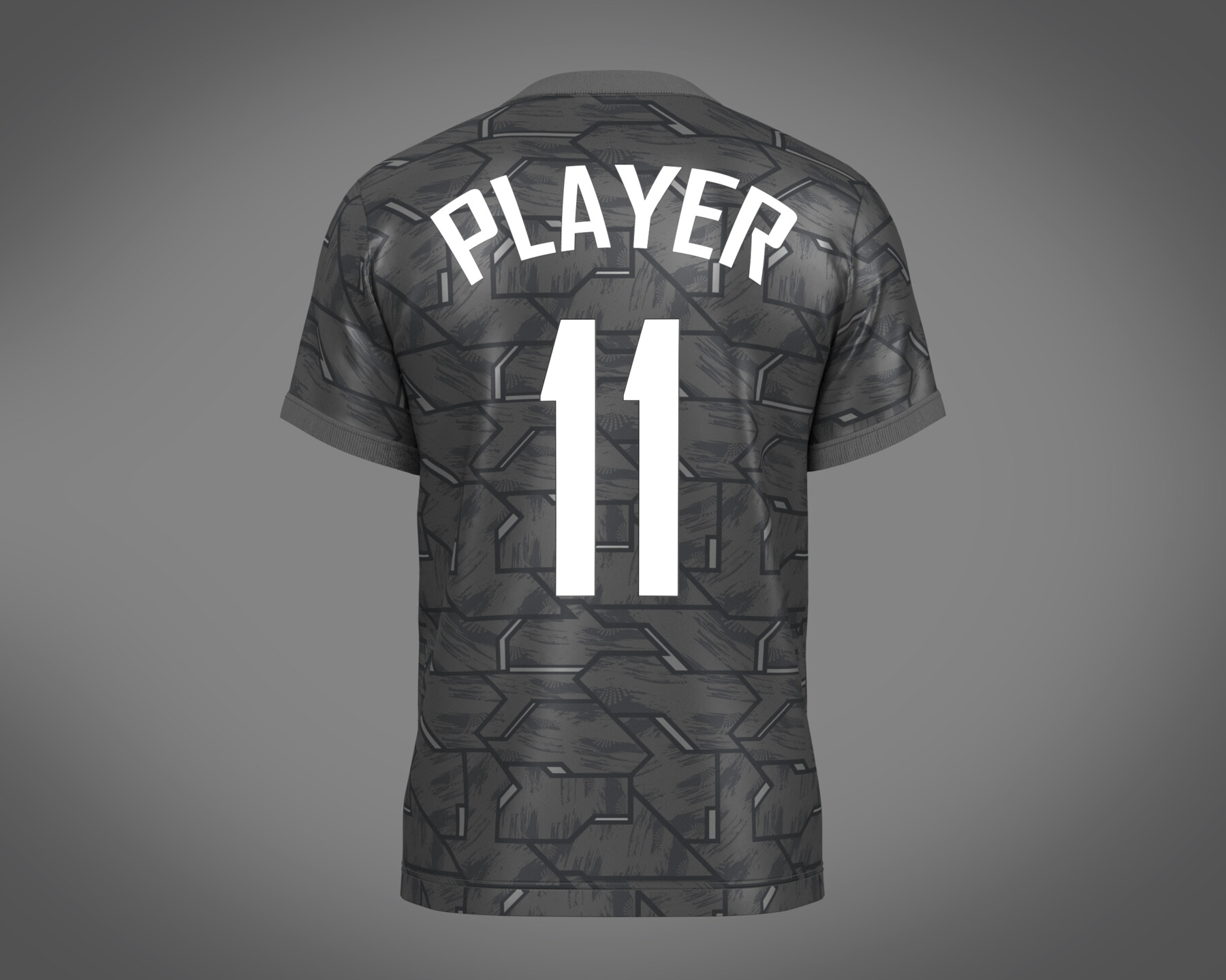 ArtStation - Soccer Football Black with Gray Jersey Player-11 | Resources