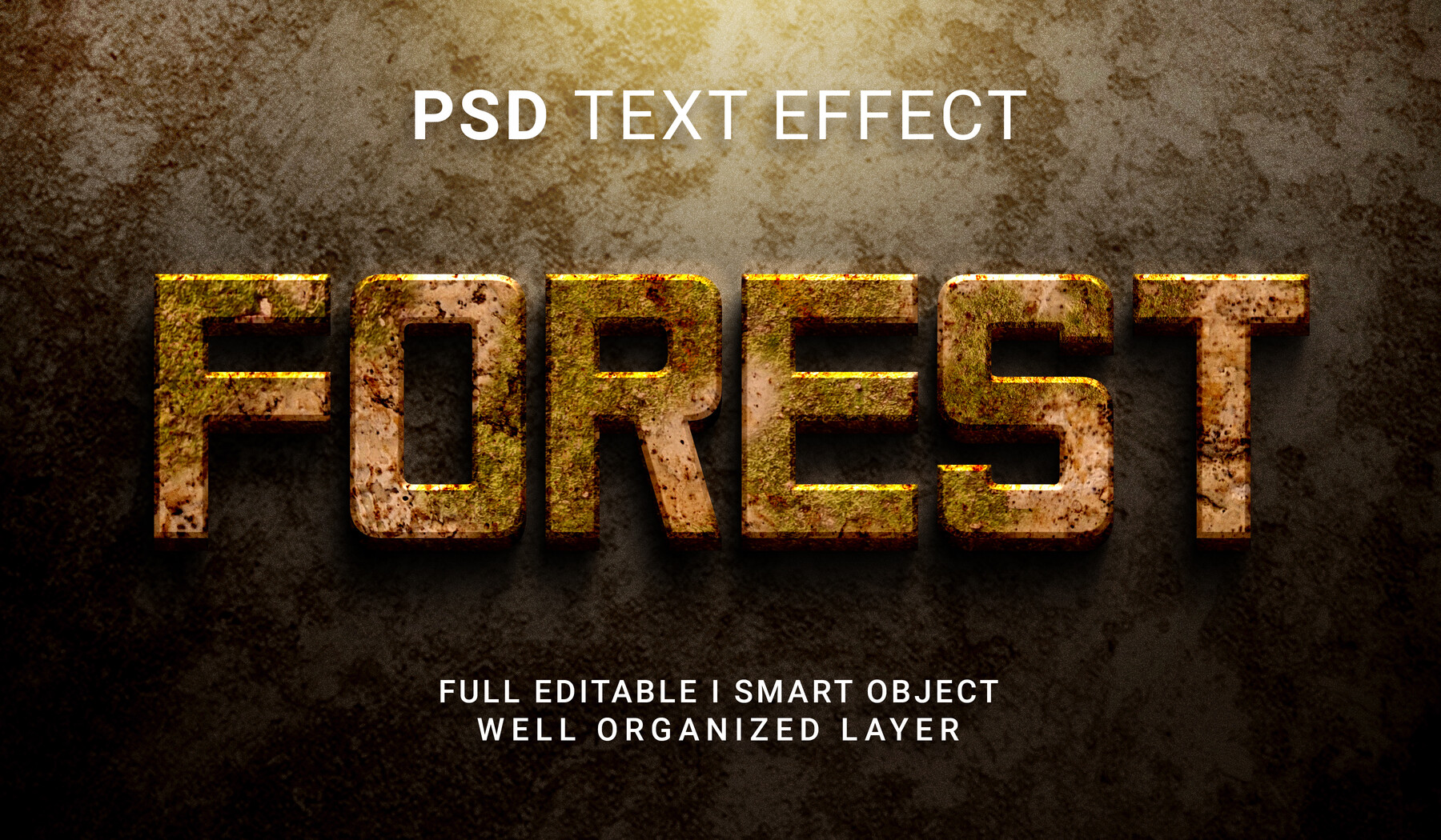 ArtStation - 3D Forest PSD fully editable text effect. Layer style PSD ...