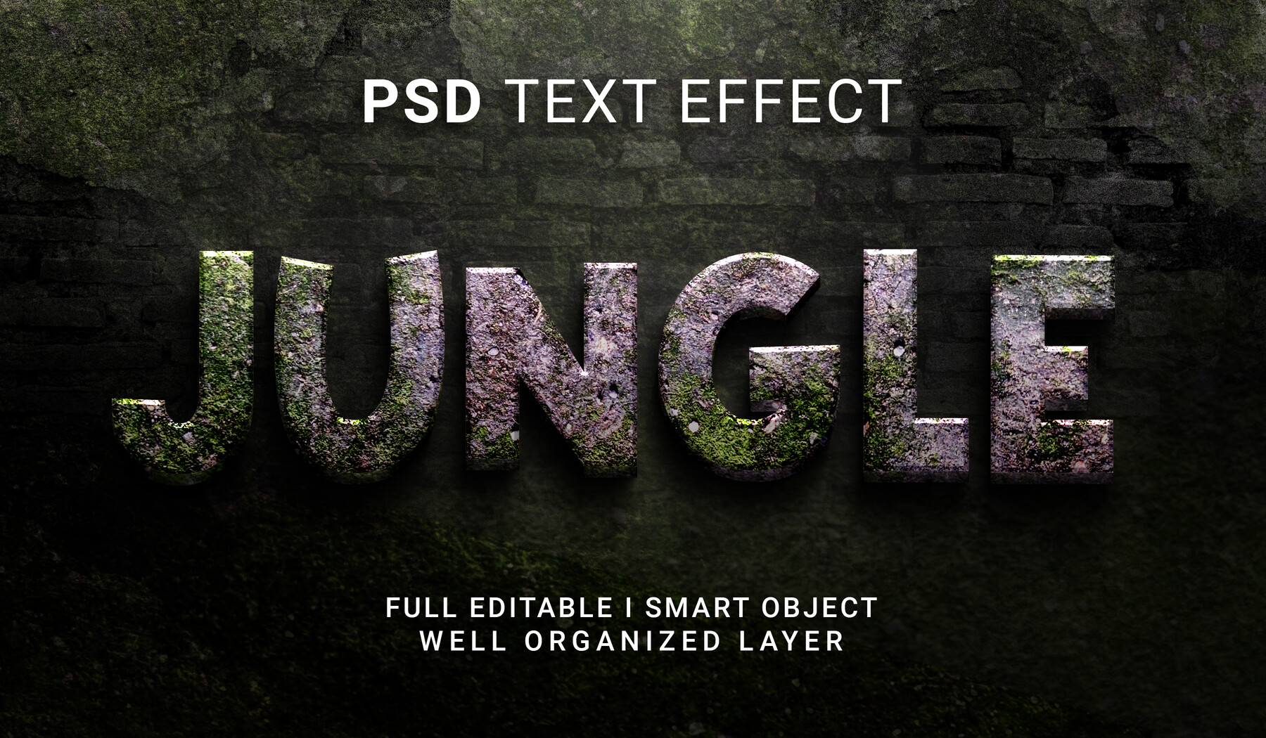 ArtStation - 3D Jungle PSD fully editable text effect. Layer style PSD ... ArtStation - 3D Jungle PSD fully editable text effect. Layer style PSD ...