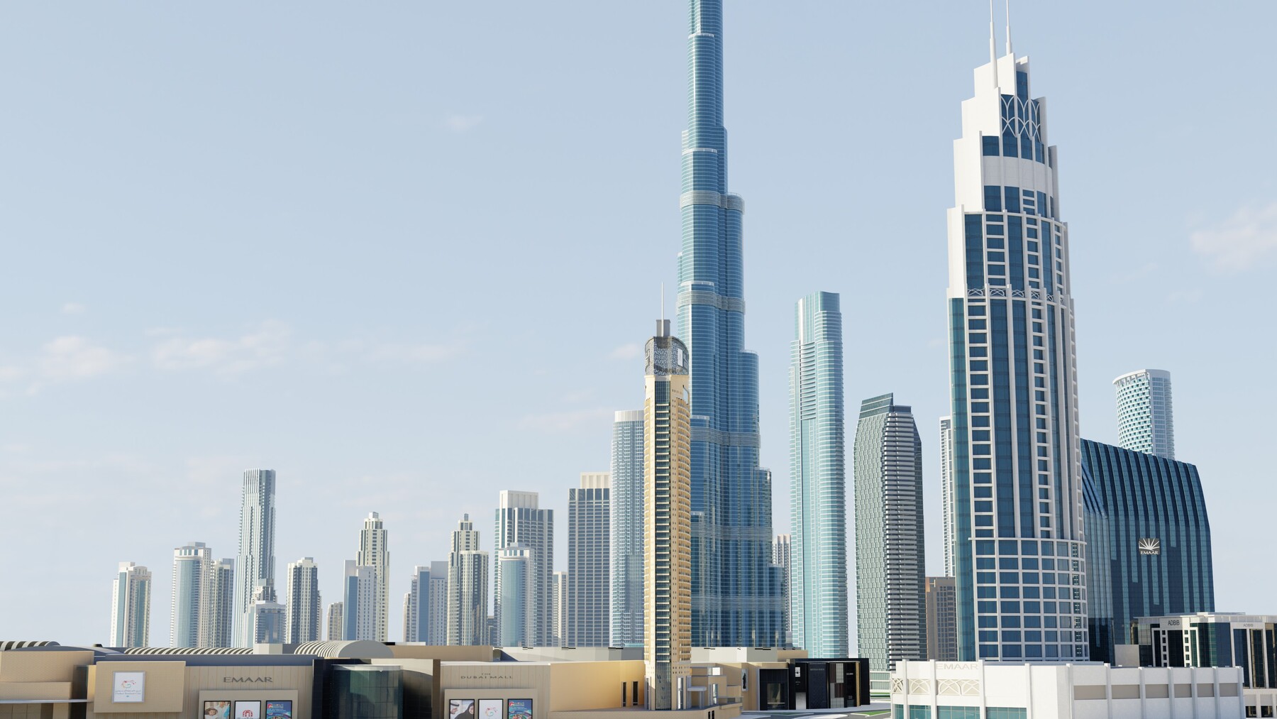 ArtStation - Burj khalifa area - Dubai | Resources