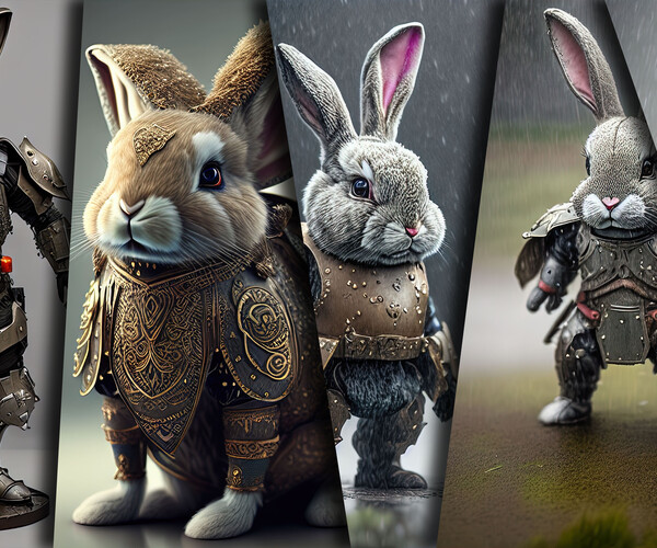 ArtStation - 107 Armored rabbits (More Than 8K Resolution) | Artworks