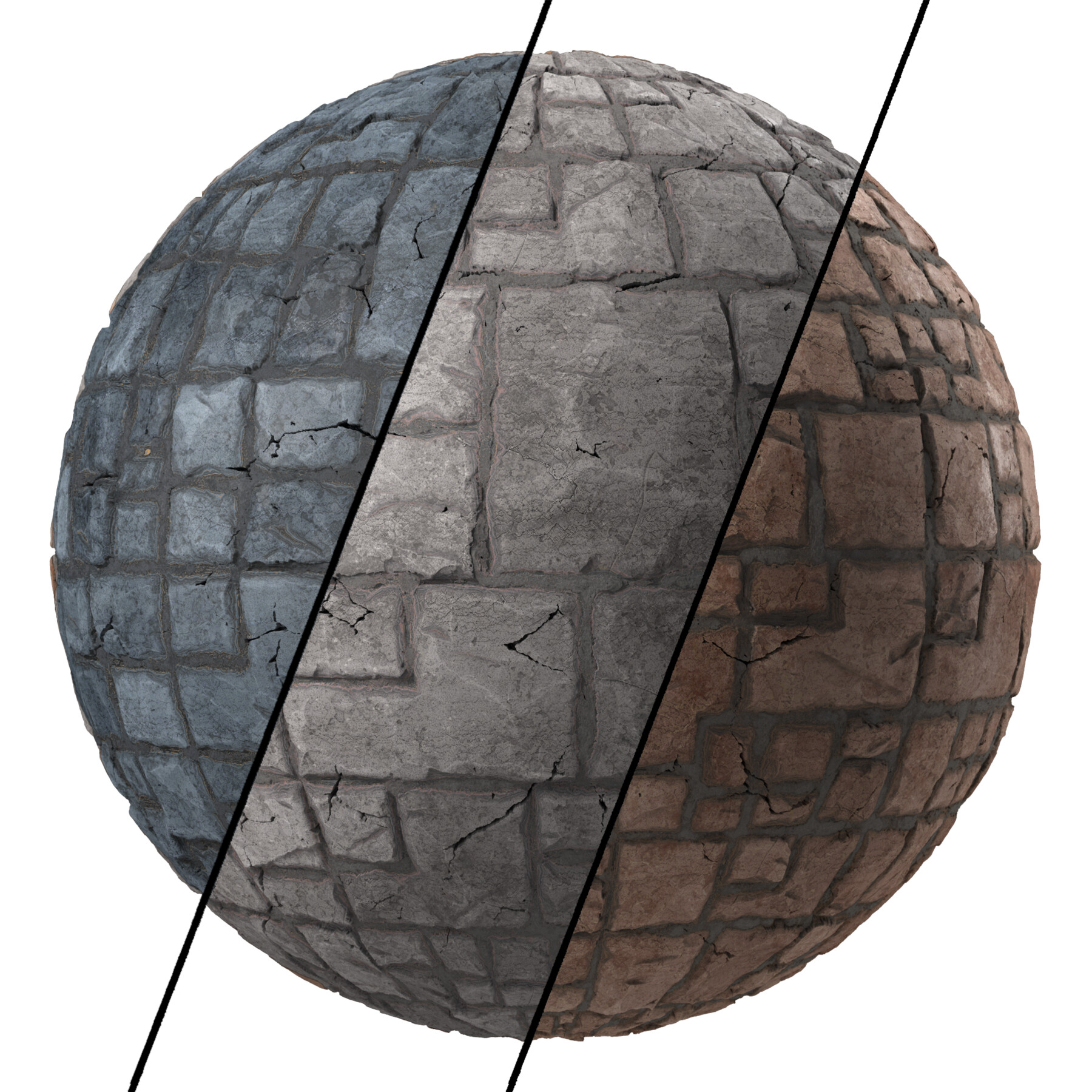 ArtStation - Stone Wall Materials 37- Stylized Stone wall By 3 Patterns ...