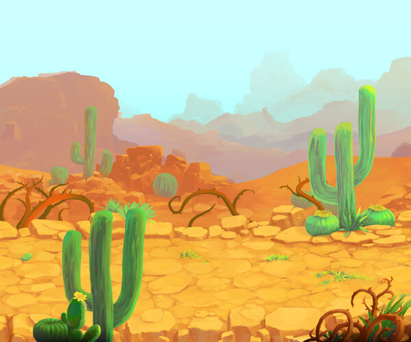 ArtStation - Desert - Game Background | Game Assets