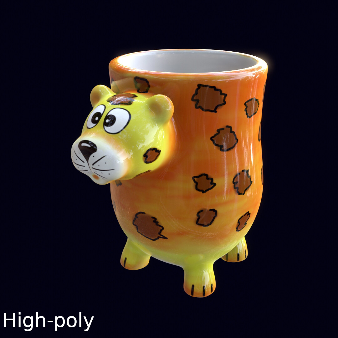 ArtStation - Clay Tiger Mug. | Resources