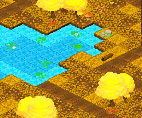 ArtStation - Forest - Isometric Block Tileset | Game Assets