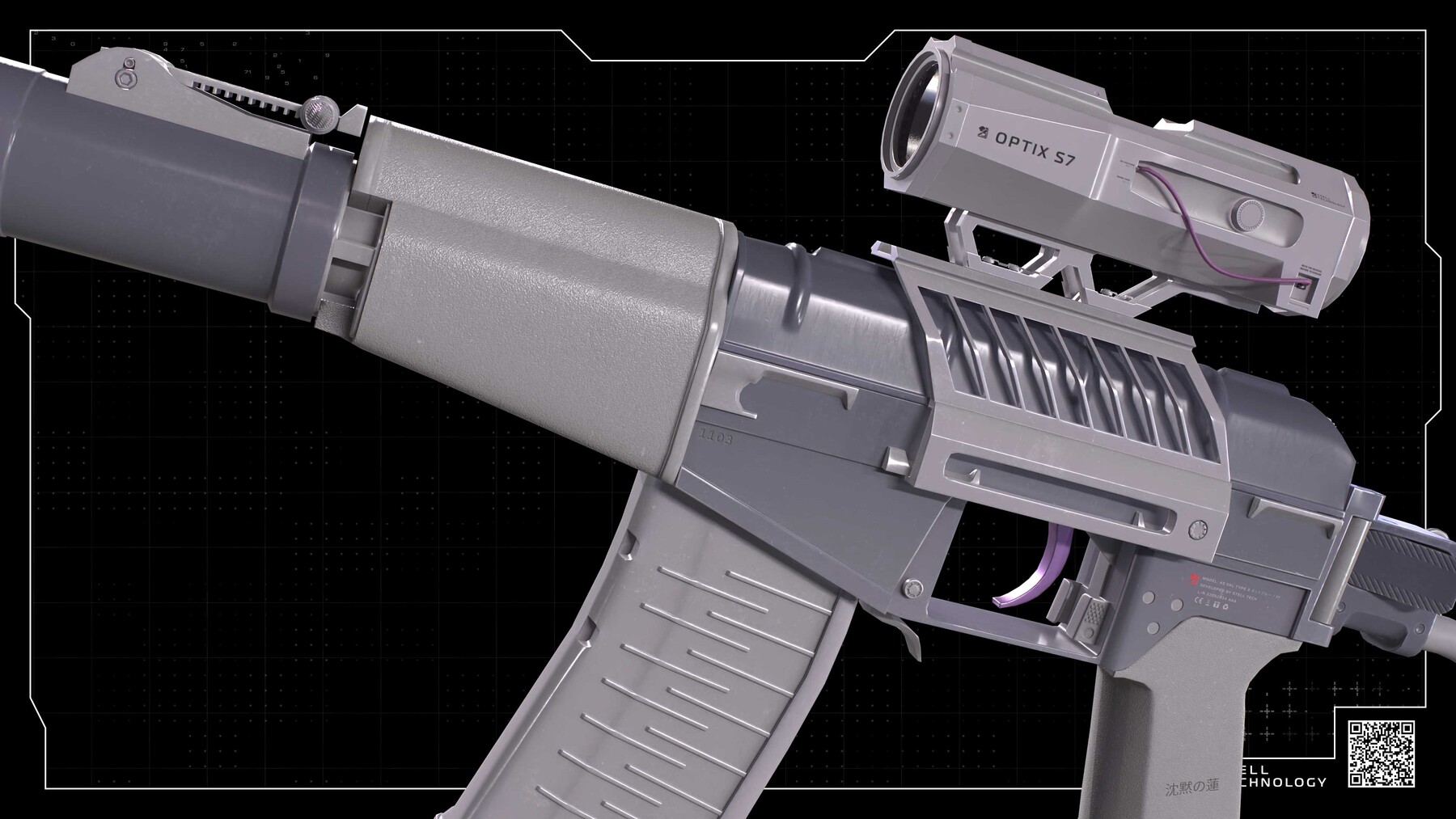 ArtStation - AS VAL TYPE III x MIDNIGNT X NETBLUE EDITION w MODULE SET | STELL TECH | Game Assets