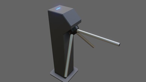 ArtStation - Ticket Gate Access Control - Catraca de Acesso Low-poly 3D model | Game Assets