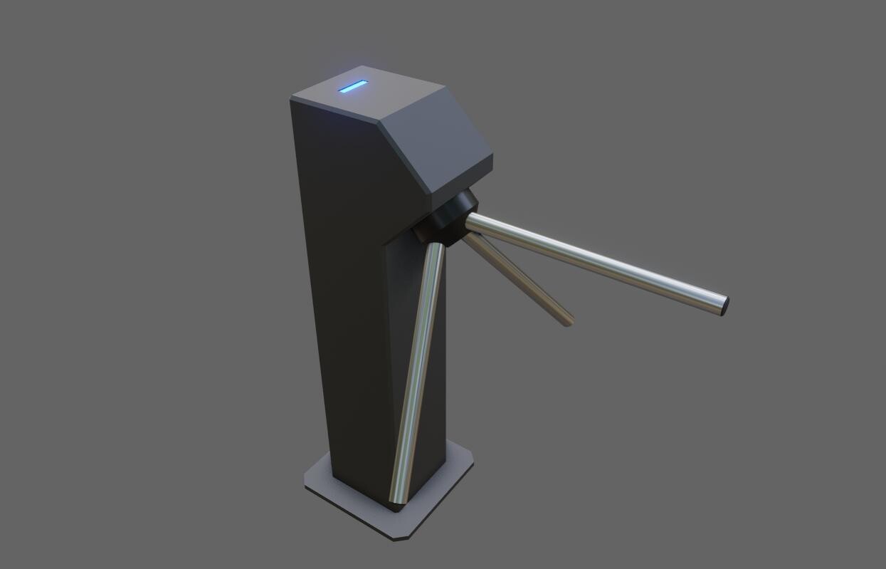ArtStation - Ticket Gate Access Control - Catraca de Acesso Low-poly 3D ...