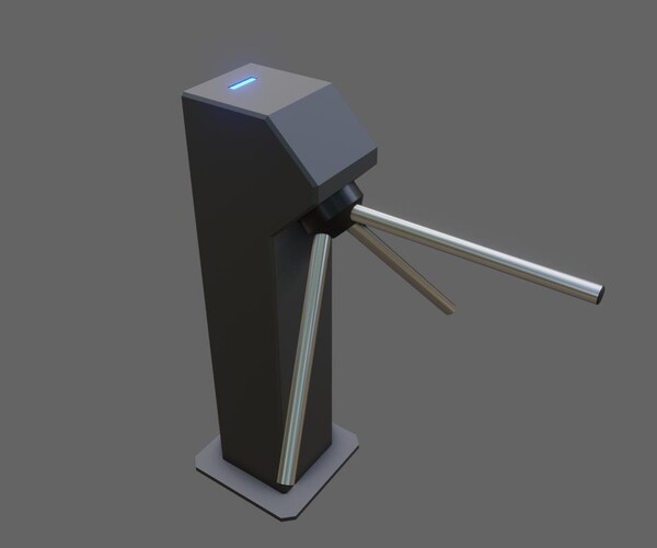 ArtStation - Ticket Gate Access Control - Catraca de Acesso Low-poly 3D ...