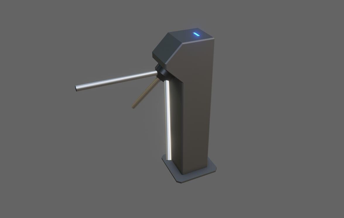 ArtStation - Ticket Gate Access Control - Catraca de Acesso Low-poly 3D model | Game Assets
