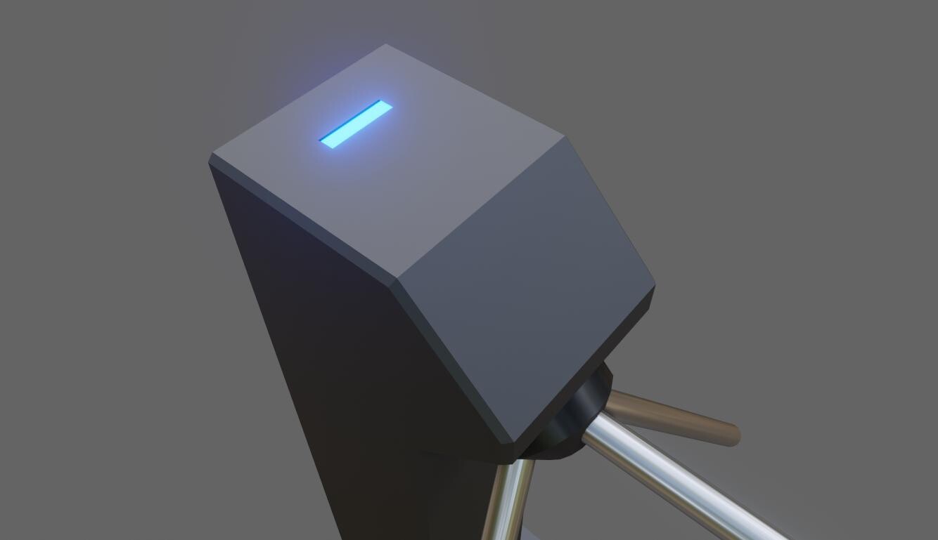 ArtStation - Ticket Gate Access Control - Catraca de Acesso Low-poly 3D model | Game Assets
