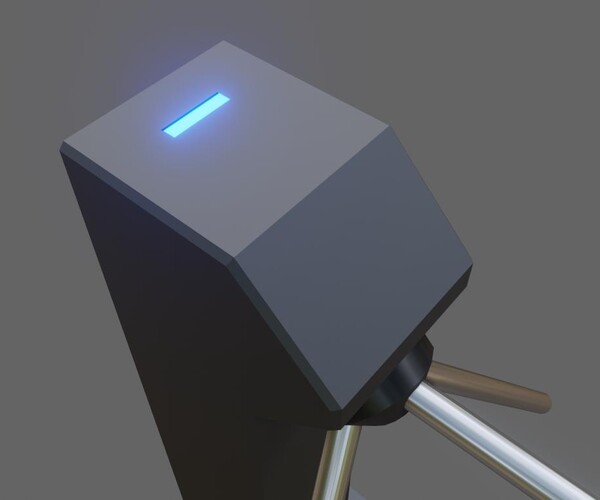 ArtStation - Ticket Gate Access Control - Catraca de Acesso Low-poly 3D model | Game Assets