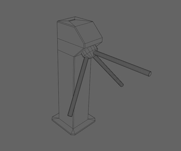 ArtStation - Ticket Gate Access Control - Catraca de Acesso Low-poly 3D model | Game Assets
