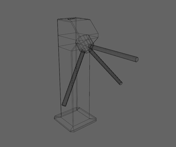 ArtStation - Ticket Gate Access Control - Catraca de Acesso Low-poly 3D ...