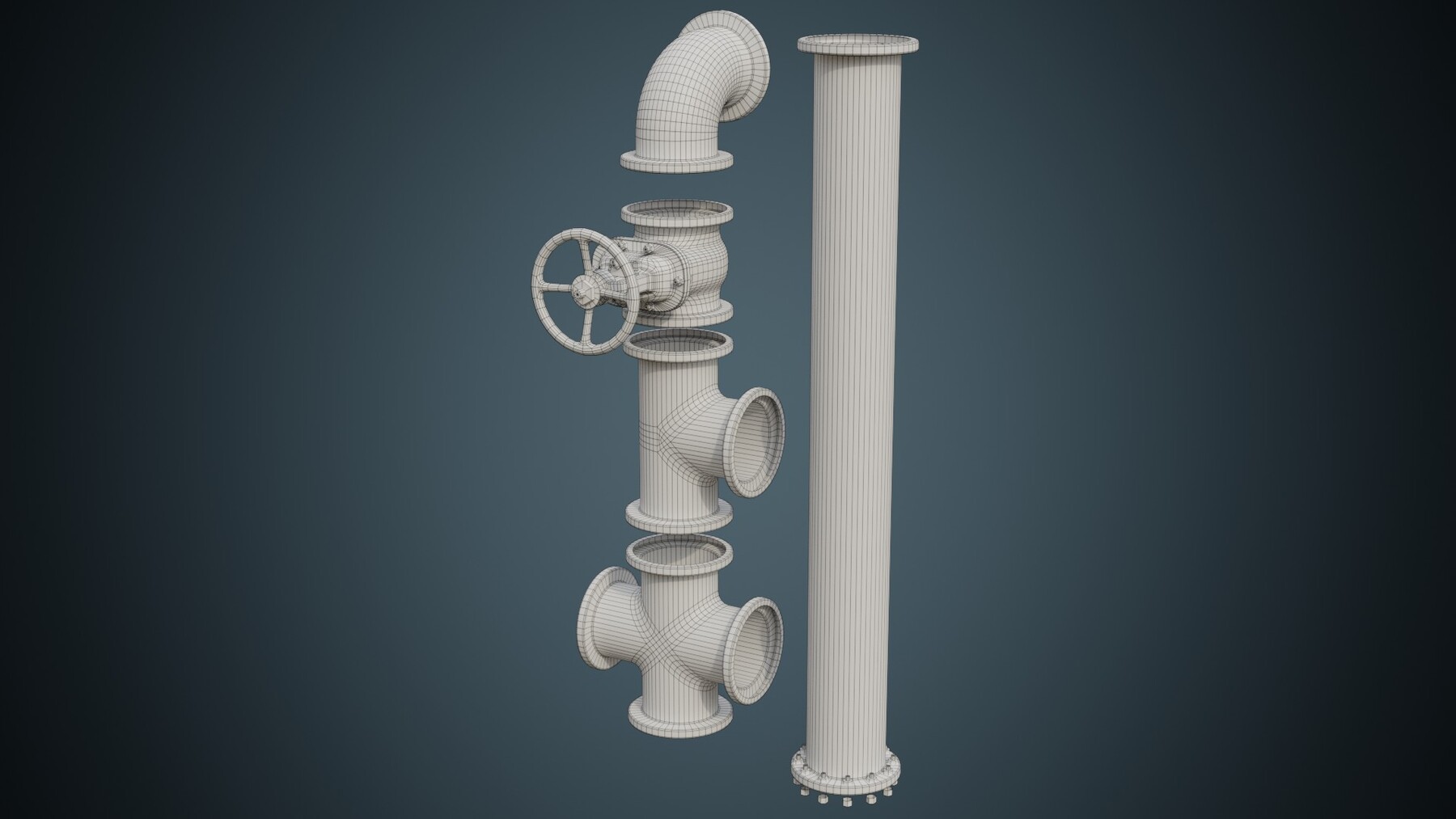 ArtStation - Industrial Pipes 5B | Game Assets
