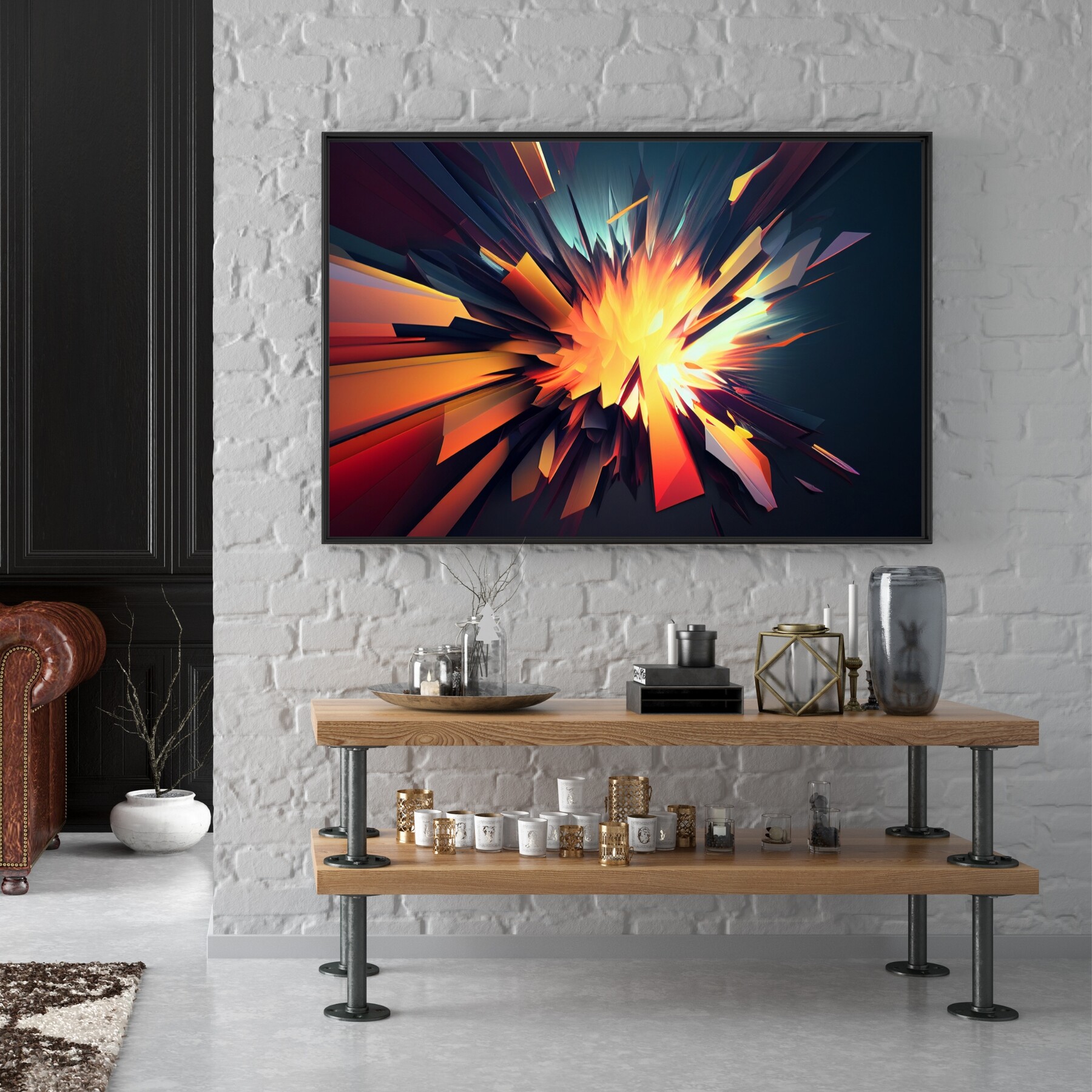 ArtStation - Abstract Decor Wall Art, Home Decor Art, Colorful Artwork ...