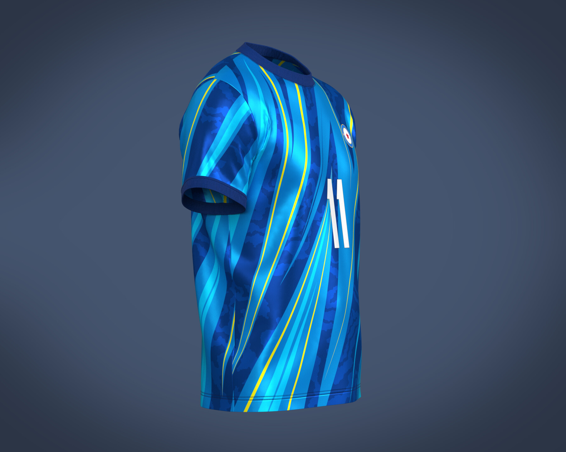 ArtStation - Soccer Football Blue Jersey Player-11 | Resources