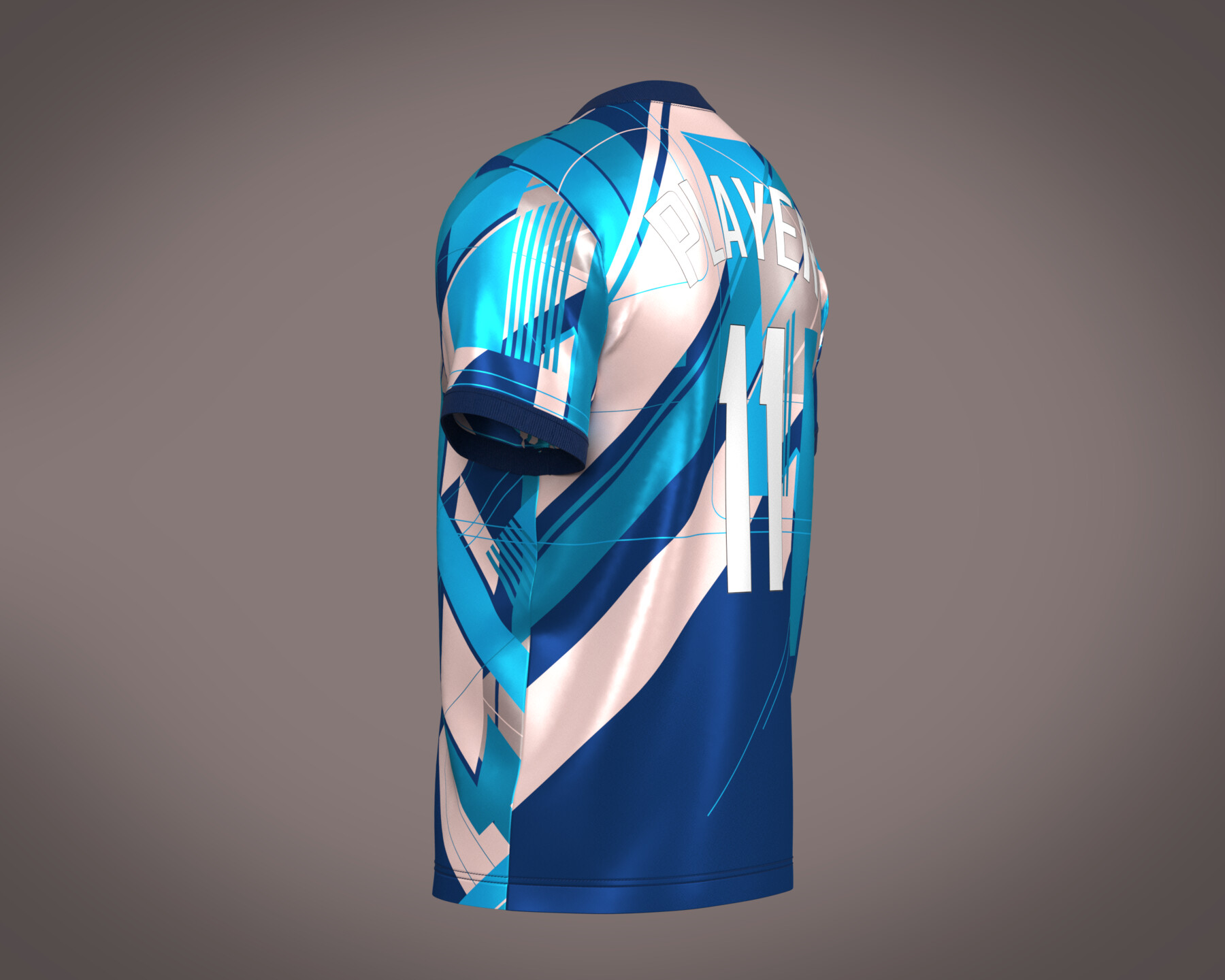 ArtStation - Soccer Football Blue color Jersey Player-11 | Resources