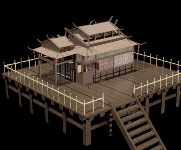 ArtStation - Chinese House 2 | Game Assets
