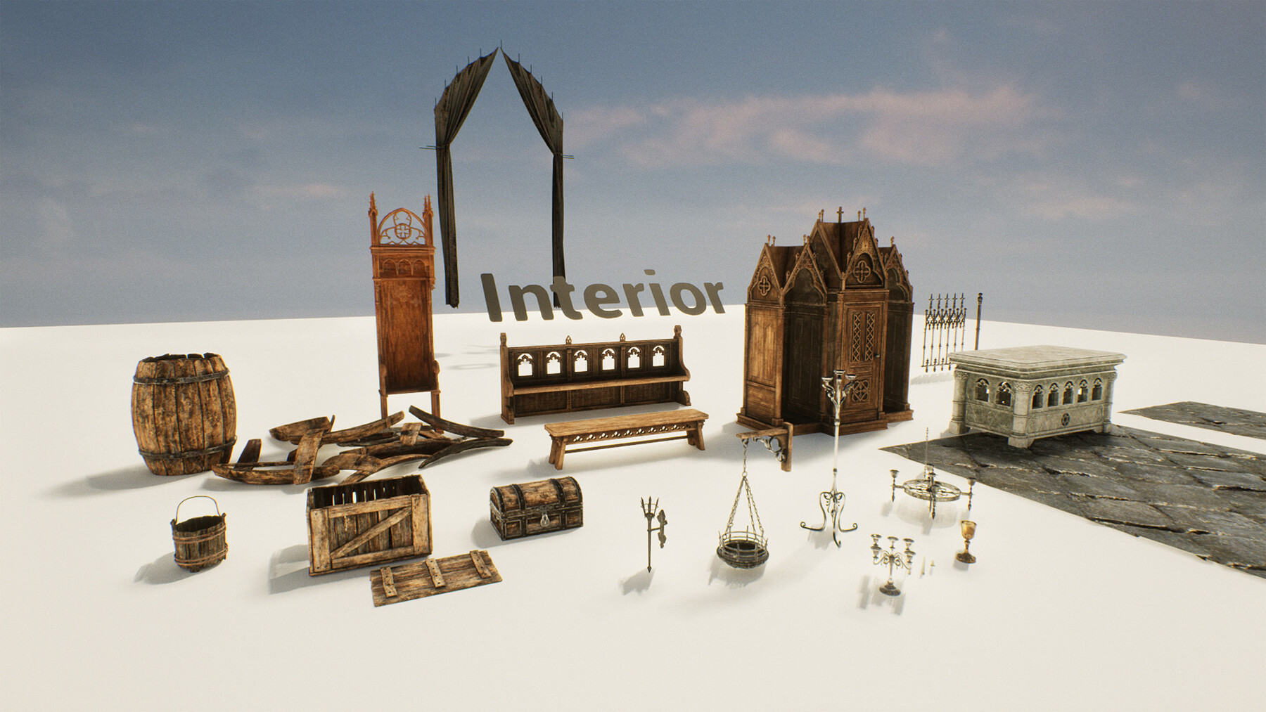 ArtStation - Gothic Cathedral Environment | Game Assets